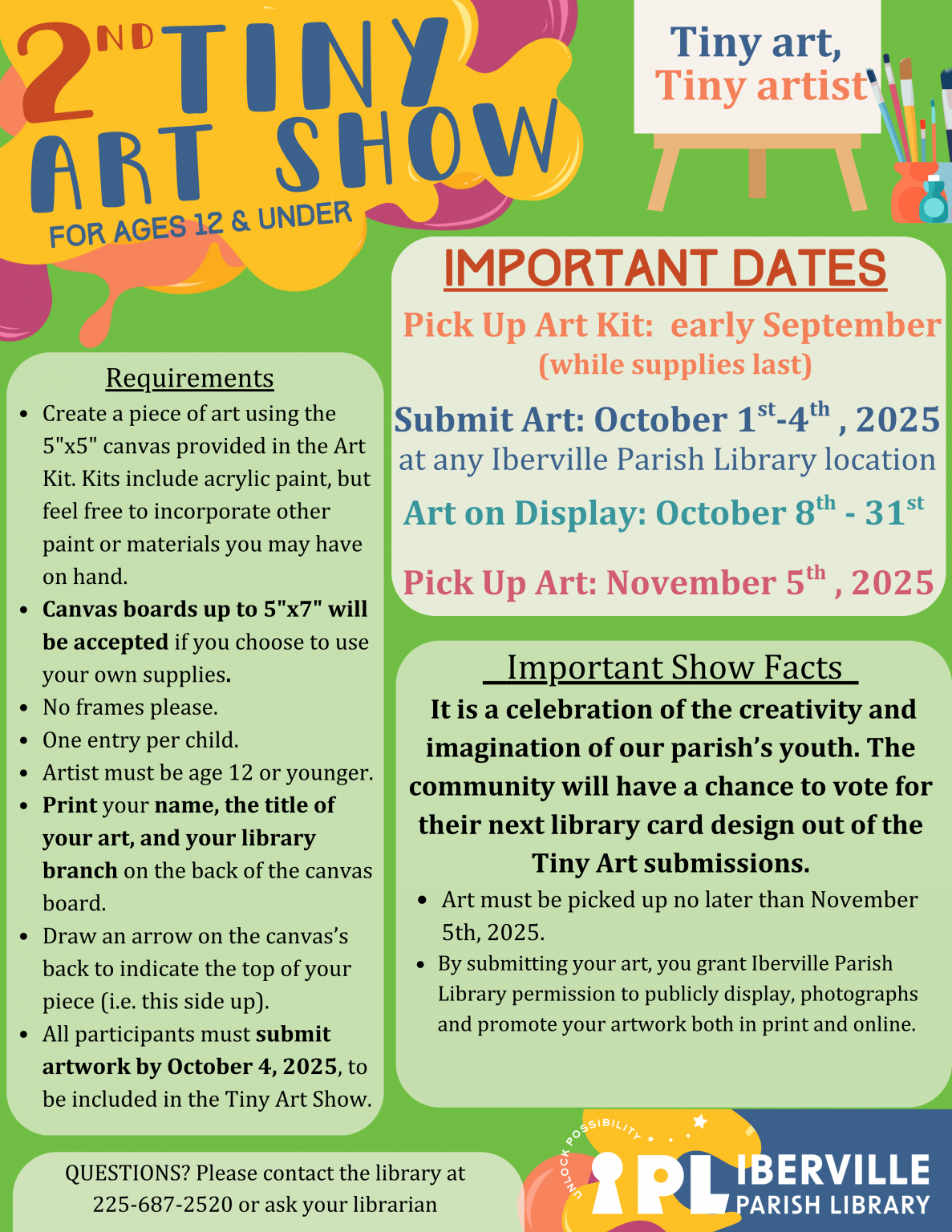 Tiny Art Show – Iberville Parish Library